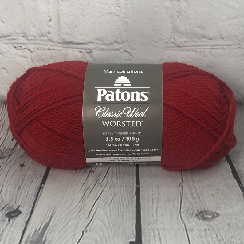 Patons Classic Wool Worsted, Worsted Yarn, Wool Yarn, Hat Yarn, Thick ...