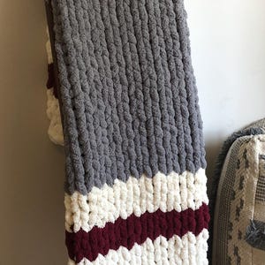 Cabin Cozy Blanket is a Chunky Chenille Throw in Work Sock Monkey ...