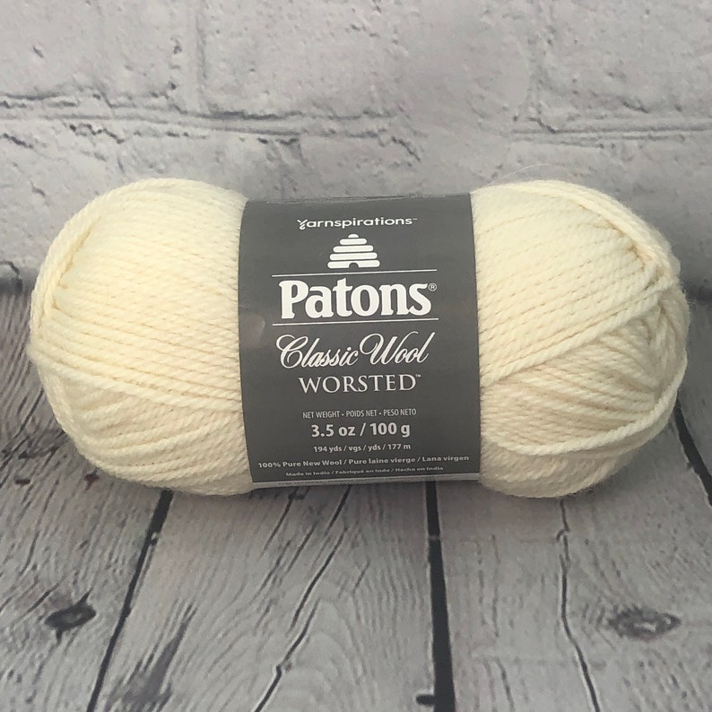Patons Classic Wool Worsted, Worsted Yarn, Wool Yarn, Hat Yarn, Thick ...