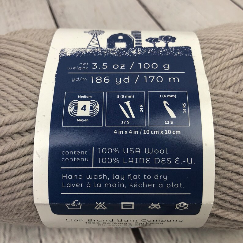 Lion Brand Local Grown is a Worsted Weight, Natural Wool Grown and ...