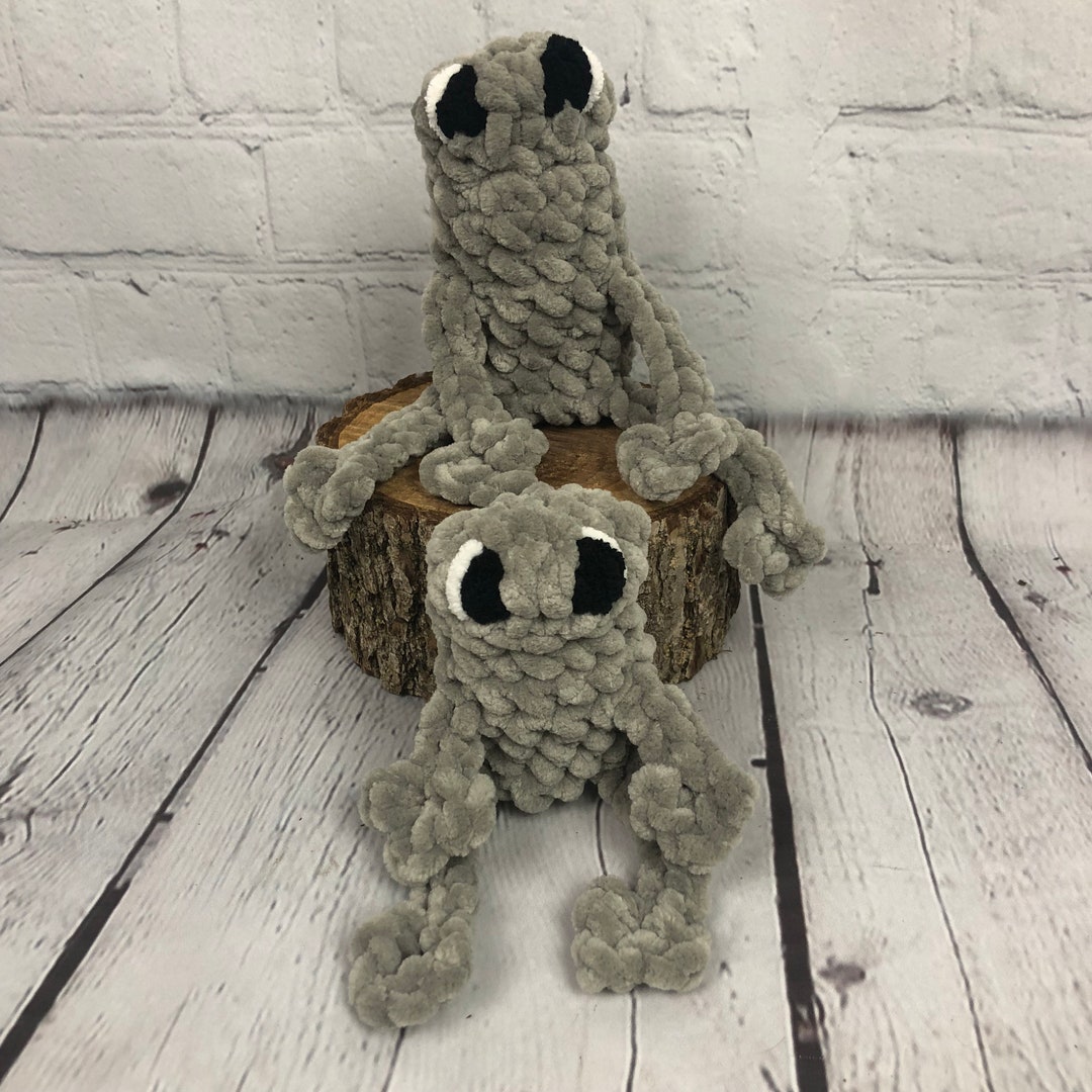 Stewie the Froggie is a Crocheted Leggy Frog That is a Pocket Sized ...