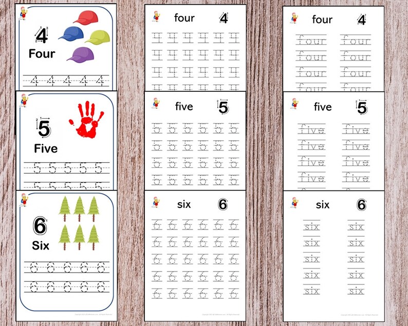 Number Tracing 0-10, Counting and Handwriting Practice, Preschool ...
