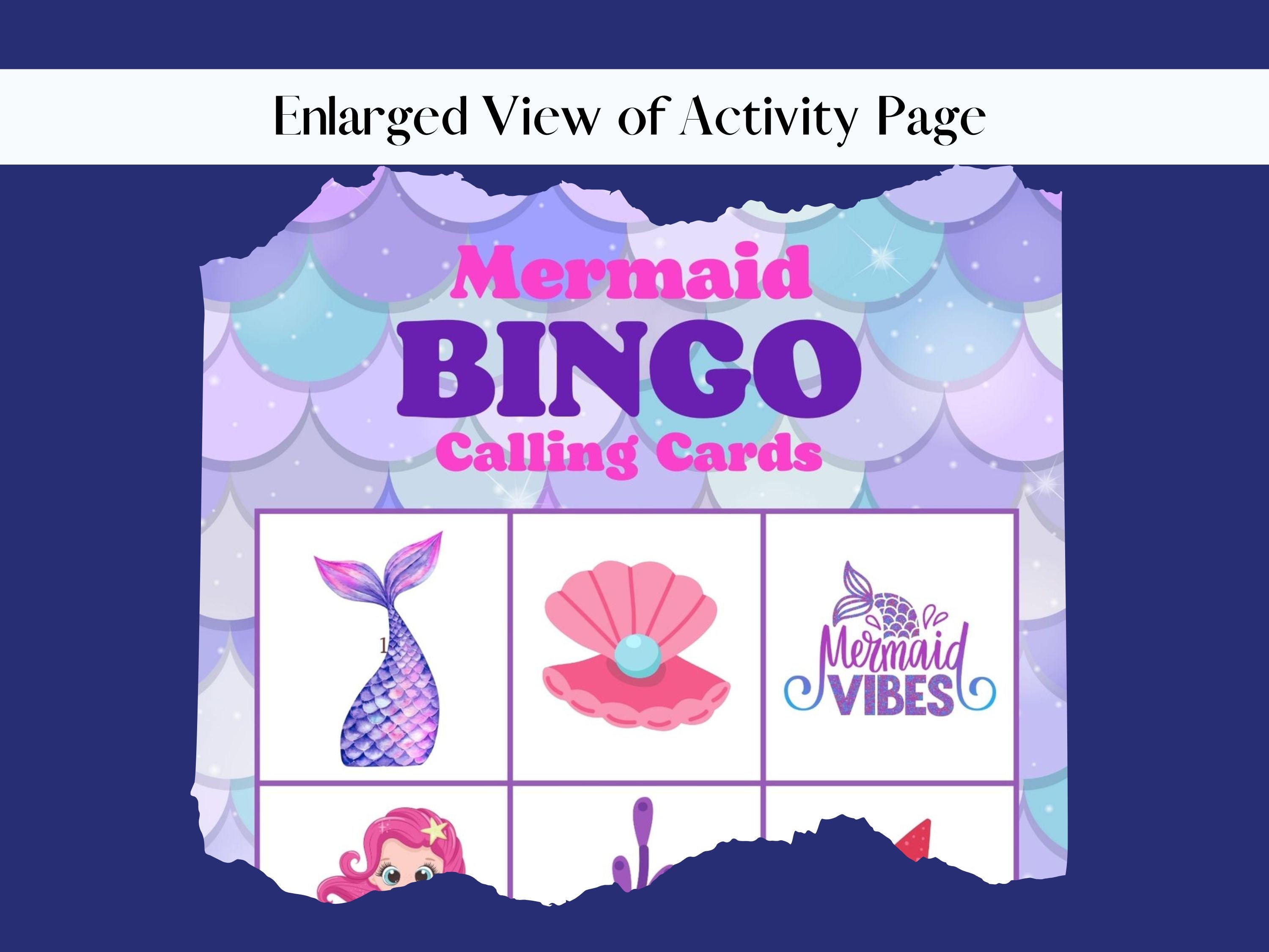 Mermaid Bingo for Kids PRINTABLE Game 20 Mermaid Bingo Cards Kids Game ...