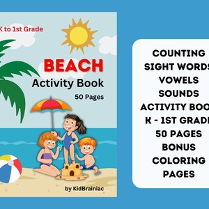 First Grade Summer Activity Book Worksheets Printable Homeschool ...