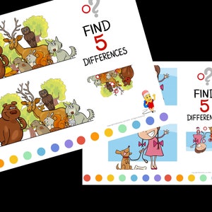 First Grade Find the Difference Activity Book Puzzles Games for Kids ...