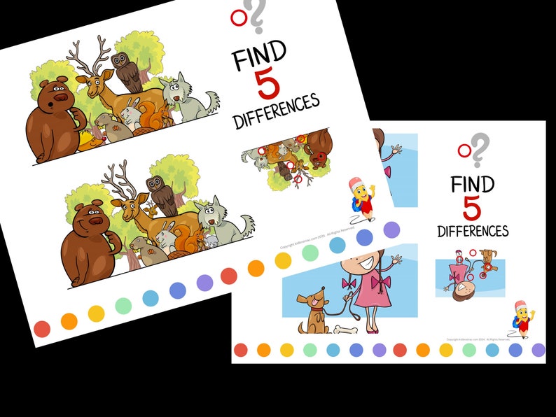 First Grade Find the Difference Activity Book Puzzles Games for Kids ...