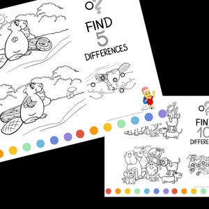 First Grade Find the Difference Activity Book Puzzles Games for Kids ...