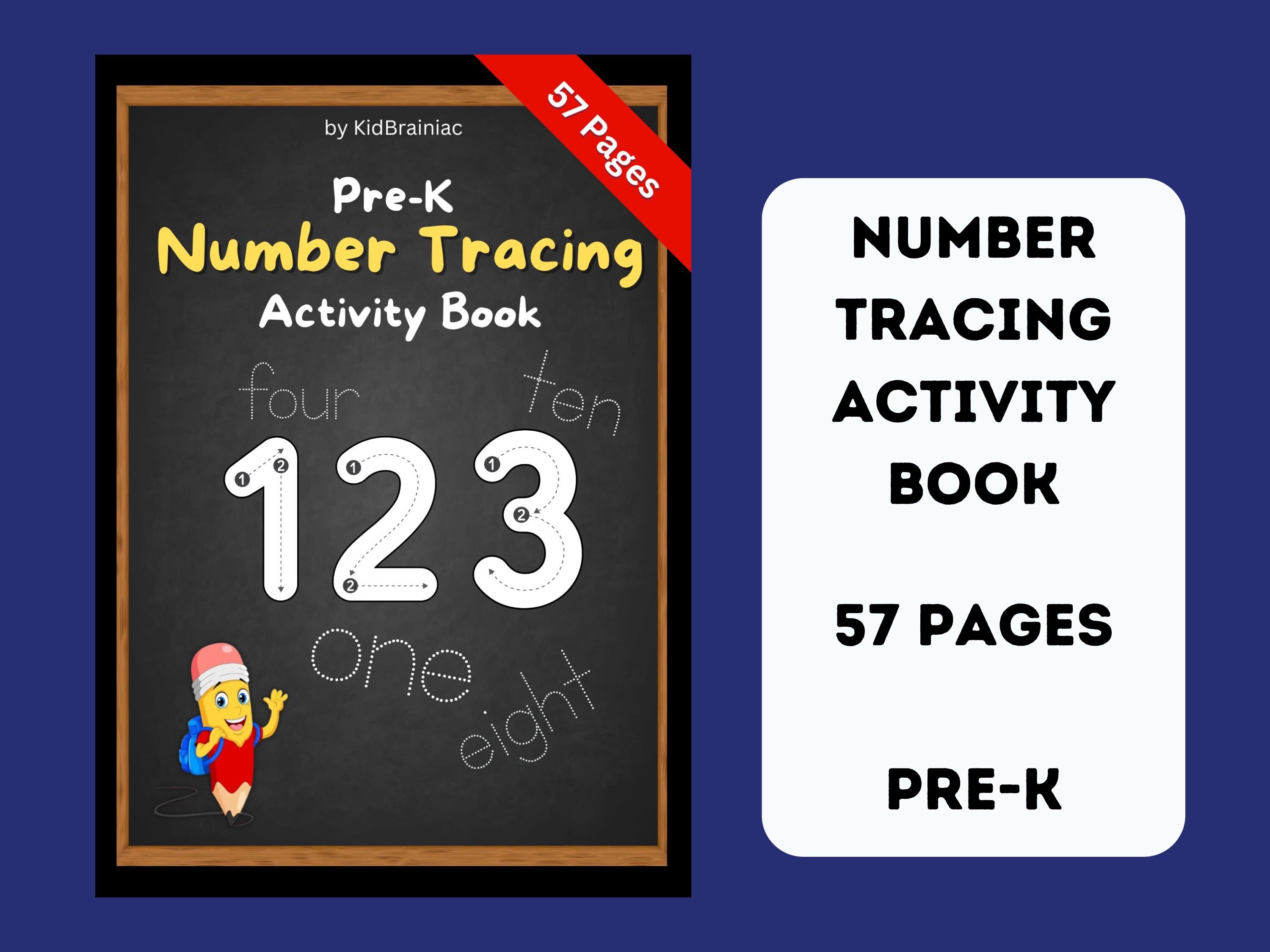 Preschool Number Tracing PRINTABLE Activity Book Worksheets Printable ...