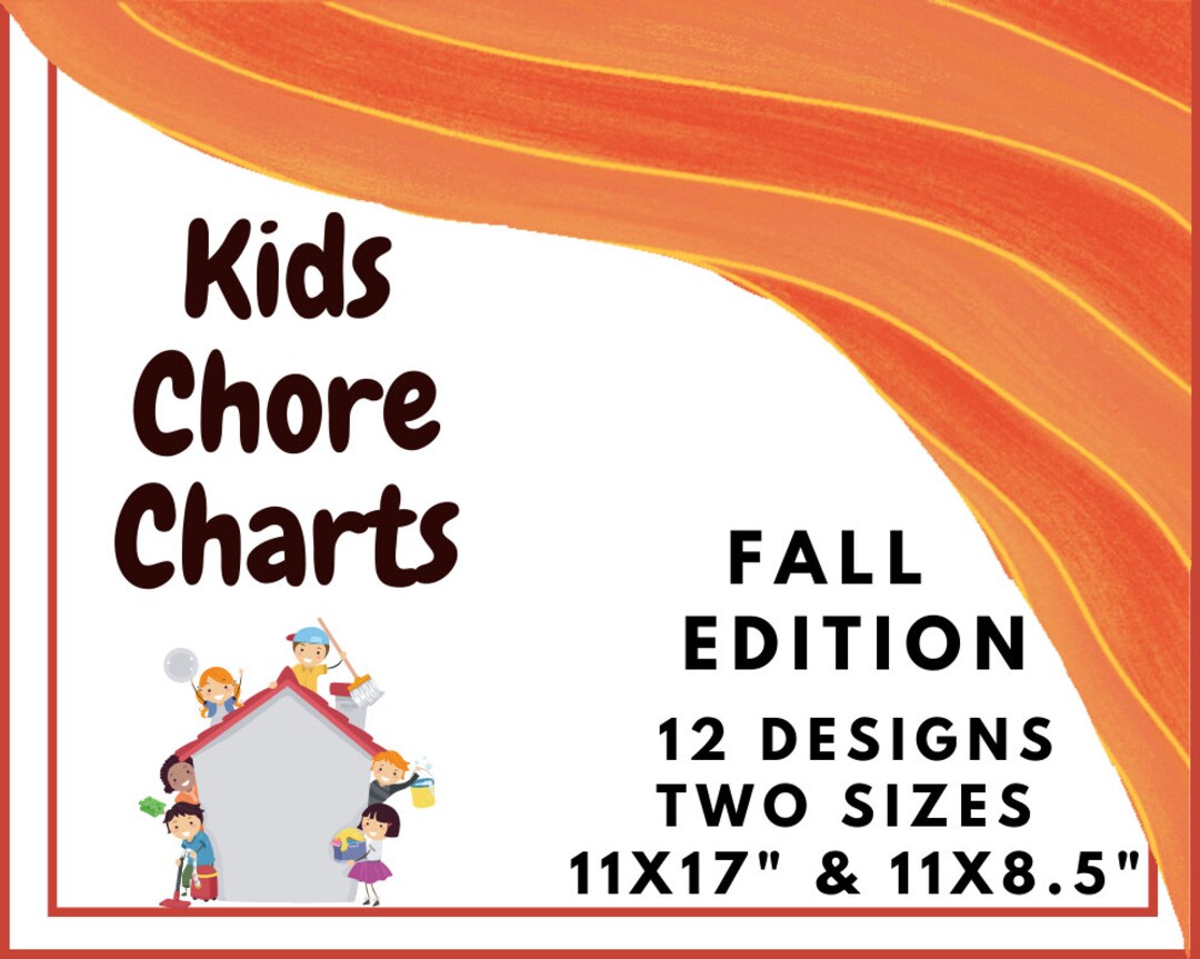 Chore Chart for Kids, Kids Chores, Kids Chore Chart, Responsibility ...