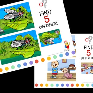 First Grade Find the Difference Activity Book Puzzles Games for Kids ...