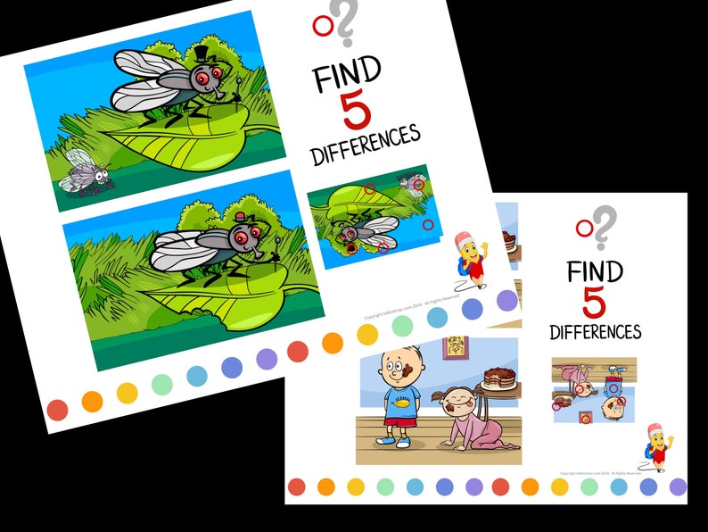 First Grade Find the Difference Activity Book Puzzles Games for Kids ...