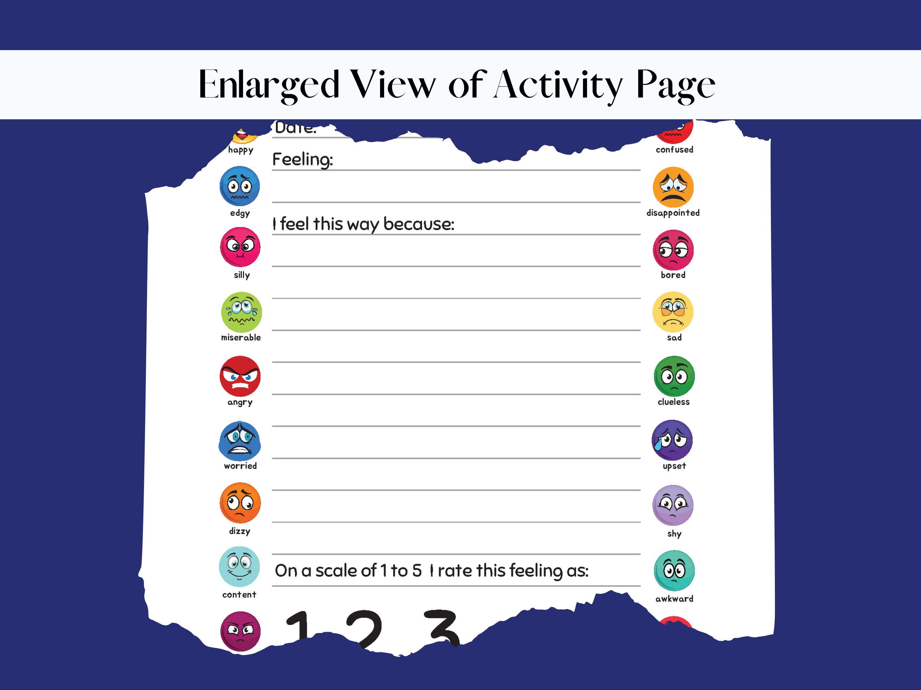 Feelings Second Grade PRINTABLE Activity Book, 2nd Grade, Reading ...