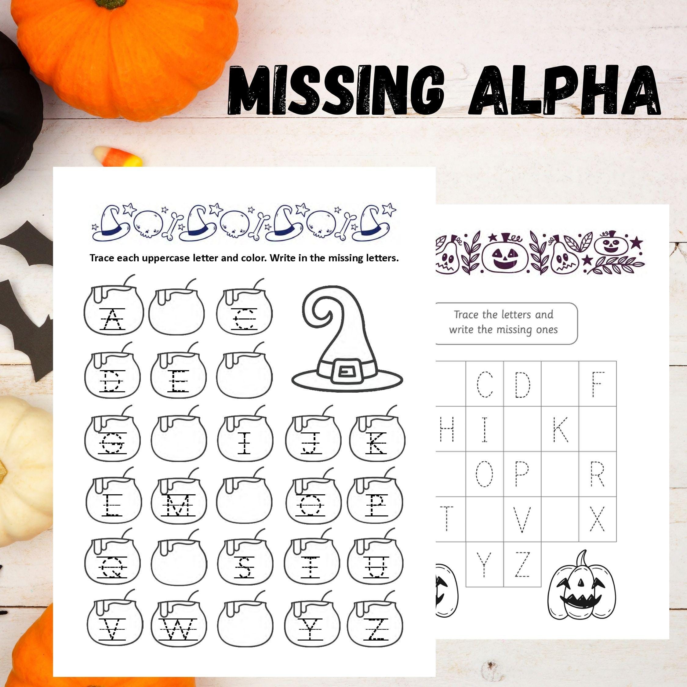 Halloween Preschool Activity Book: Letter Tracing, Coloring Printable ...