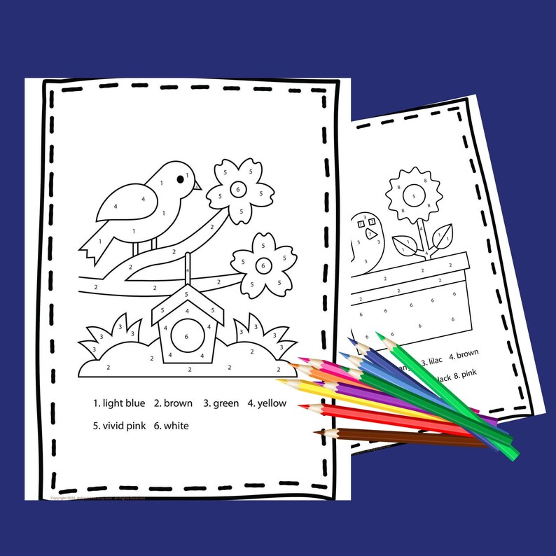 Coloring Book for Kids PRINTABLE Color by Number 100 Pages Coloring ...