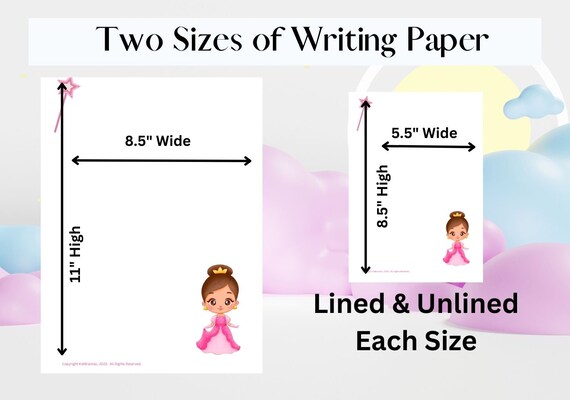 Princess Stationery Printable Personalised Princess & Unicorn