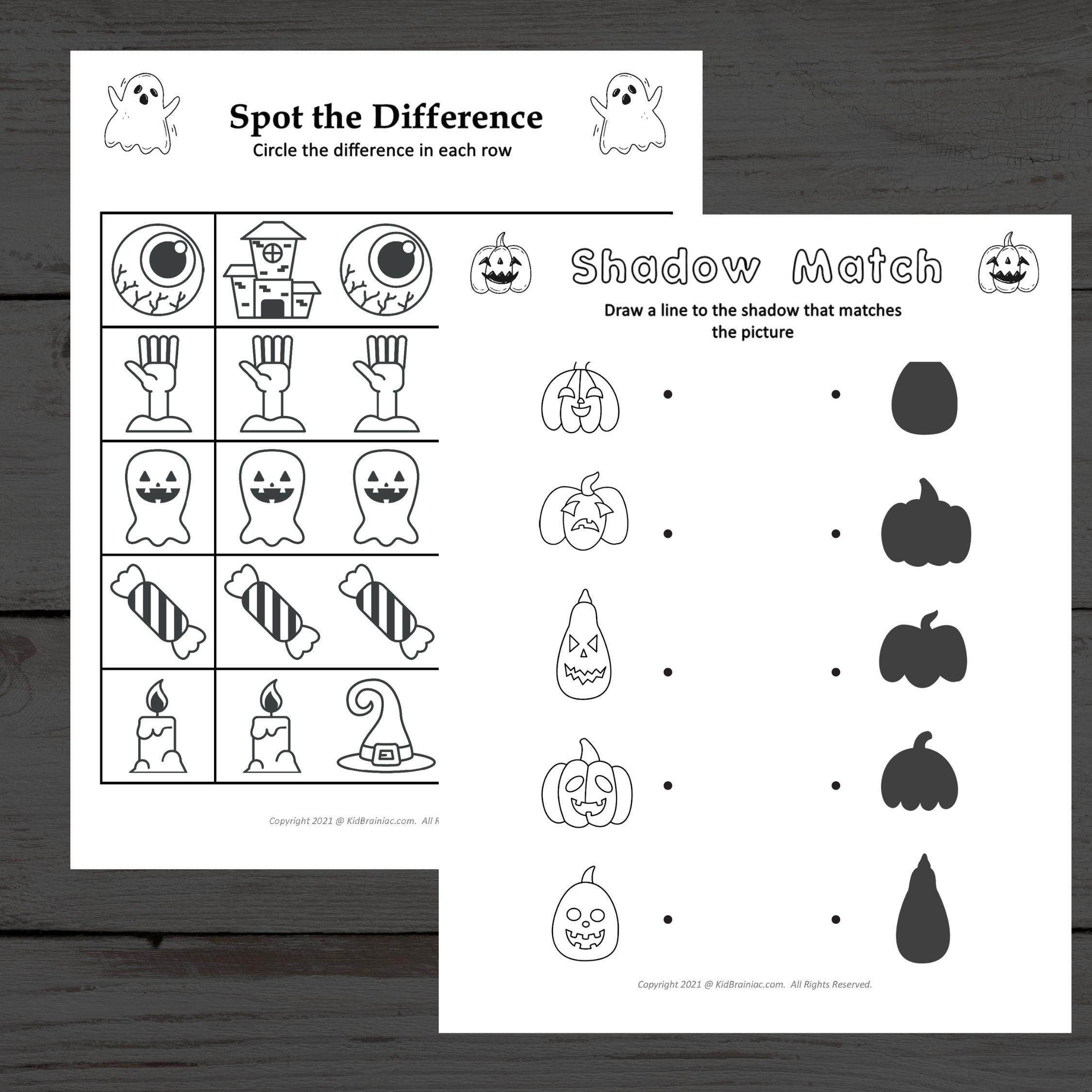 Halloween Worksheets Bundle: Prek-kindergarten Printable Activity Pack ...