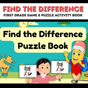 First Grade Find the Difference Activity Book Puzzles Games for Kids ...