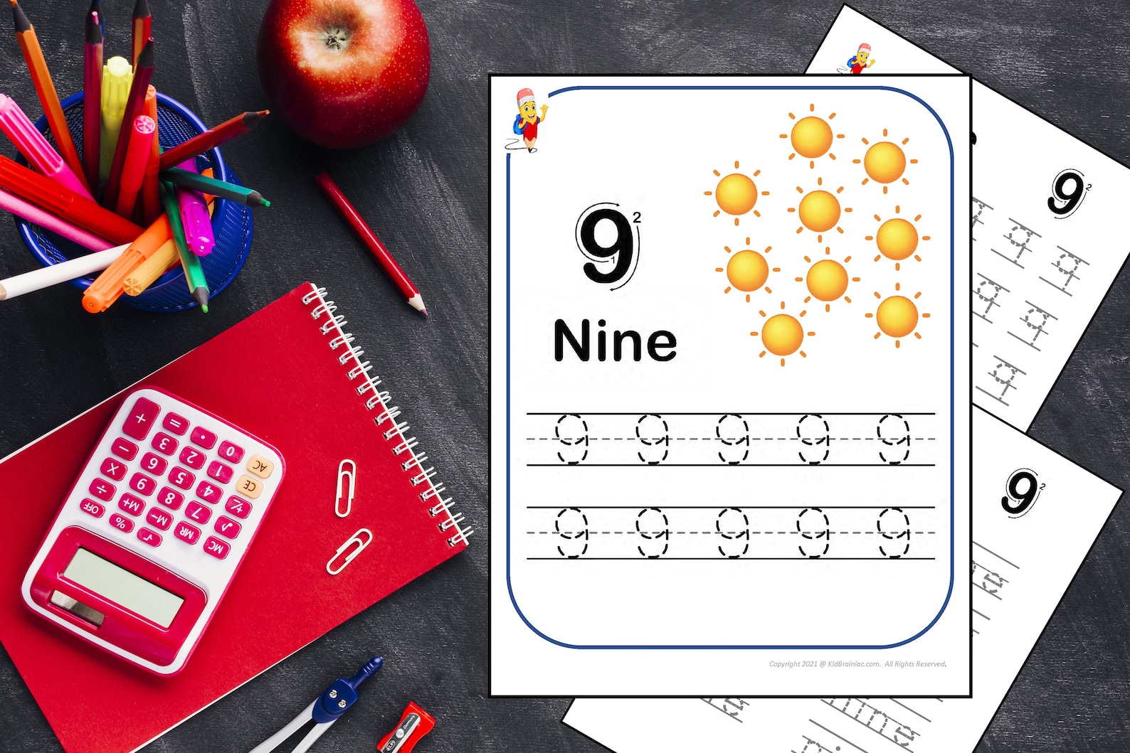 Number Tracing 0-10, Counting and Handwriting Practice, Preschool ...