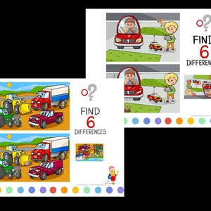 First Grade Find the Difference Activity Book Puzzles Games for Kids ...