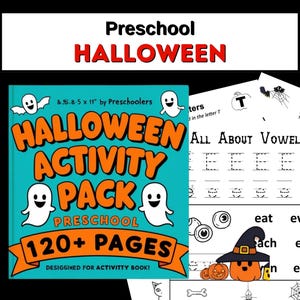 Halloween Worksheets Bundle for Kids, Prek-kindergarten, No Prep ...