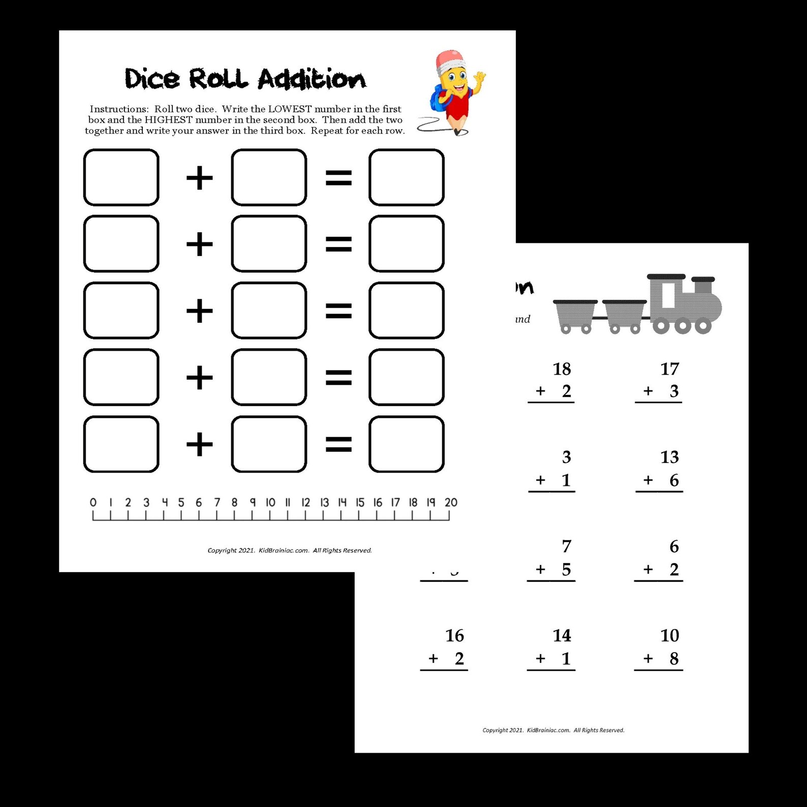 Kindergarten Addition Worksheets: Math Activity Pack Printable PDF - Etsy