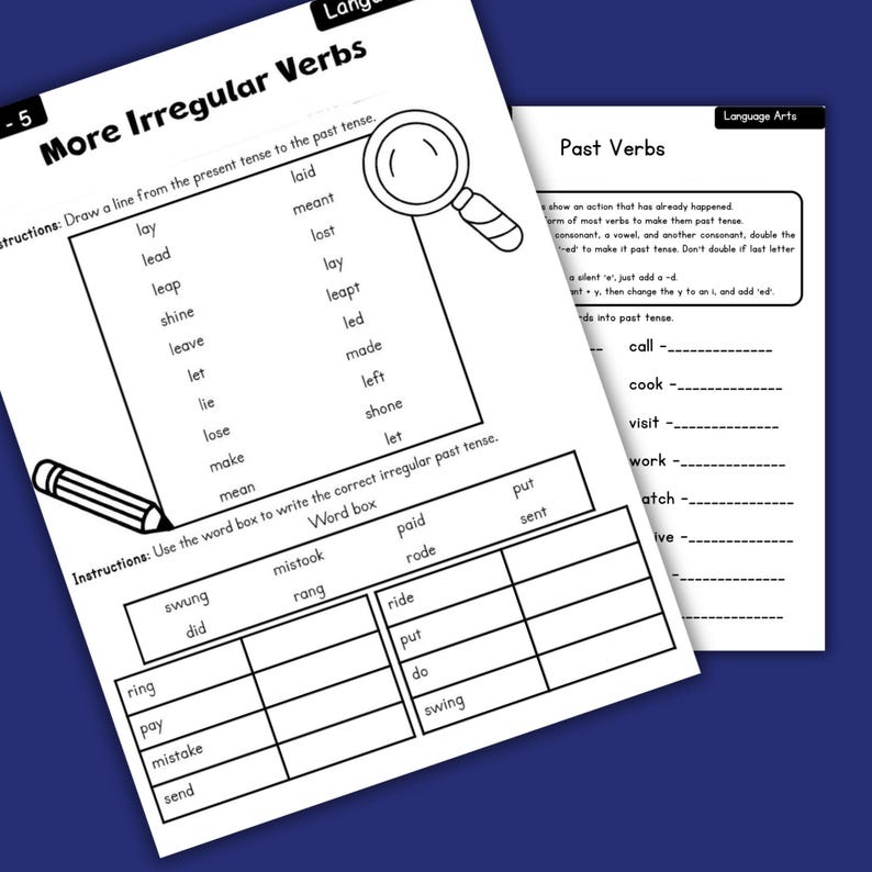 Second Grade English Language Arts PRINTABLE Activity Book, 2nd Grade ...
