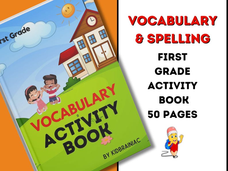 First Grade Vocabulary Activity Book Spelling Sight Words Worksheets ...