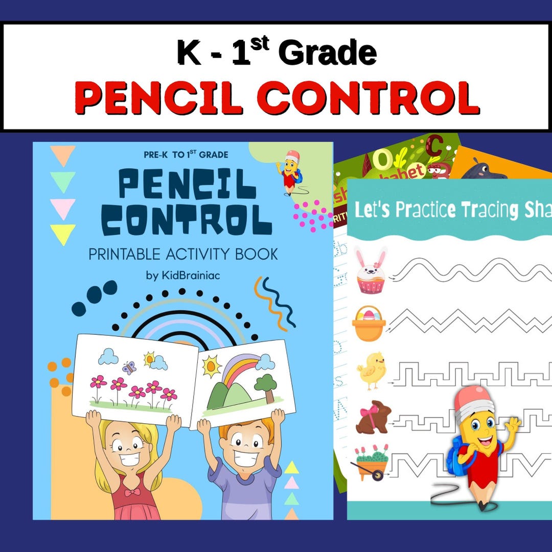 Pencil Control PRINTABLE Handwriting Tracing Numbers Letters Shapes ...