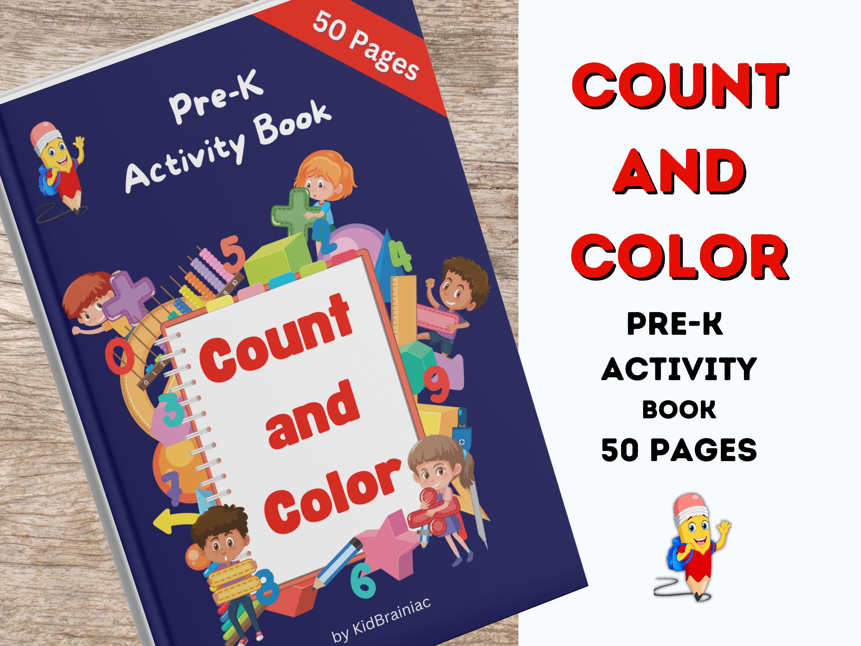 Preschool Count and Color PRINTABLE Activity Book Worksheets Printable ...