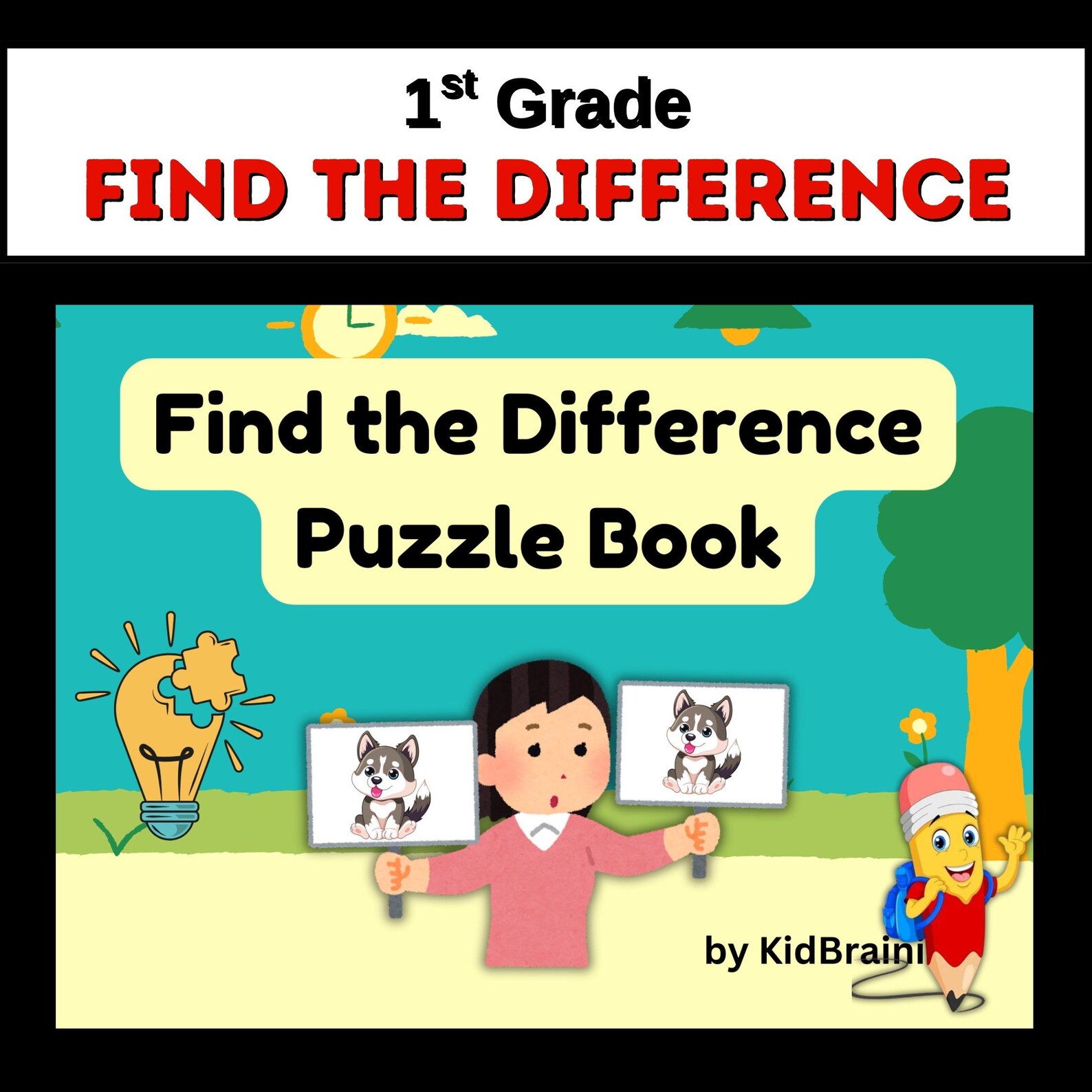 First Grade Find the Difference Activity Book Puzzles Games for Kids ...