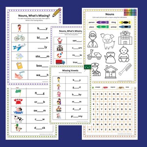 First Grade Vocabulary Activity Book Spelling Sight Words Worksheets ...