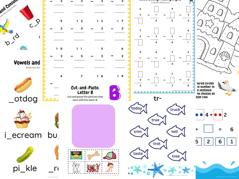 First Grade Summer Activity Book Worksheets Printable Homeschool ...