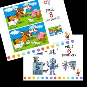 First Grade Find the Difference Activity Book: Brain Games (PDF ...