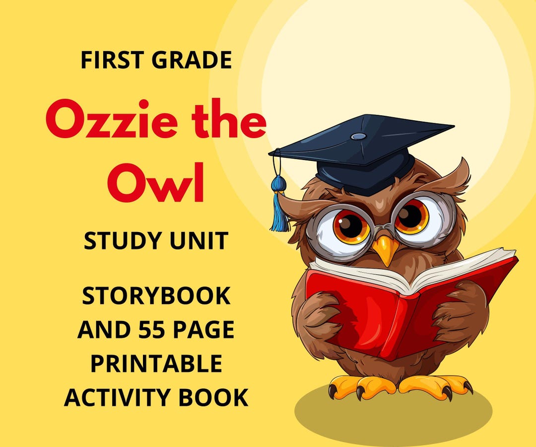 Owls Printable Study Unit Storybook Reading Activity Book Workbook ...