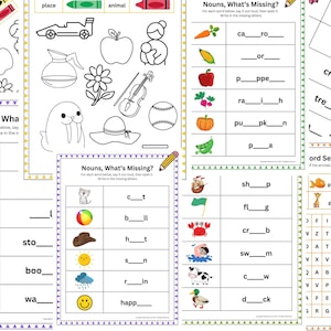 First Grade Vocabulary Activity Book Spelling Sight Words Worksheets ...