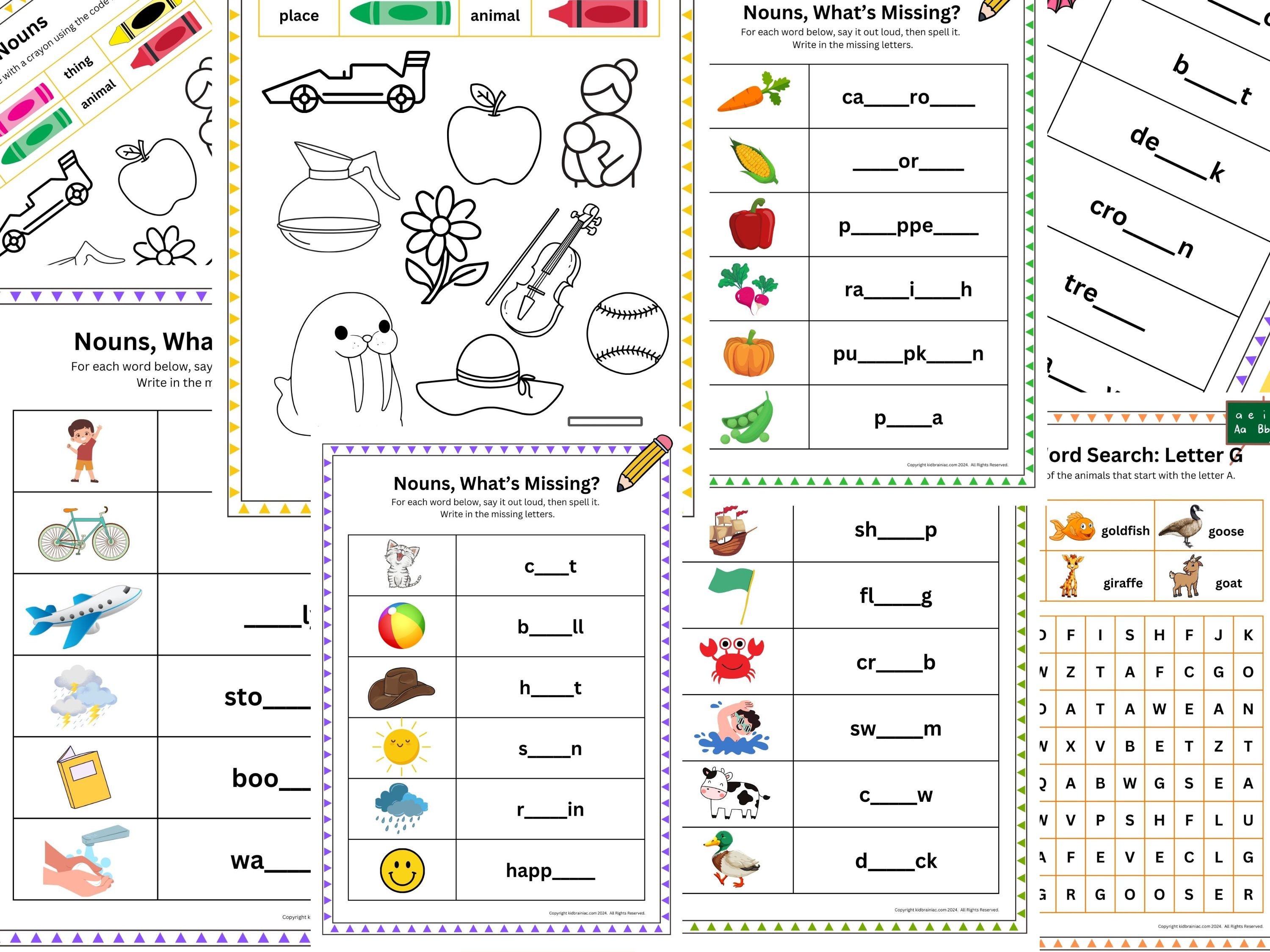 First Grade Vocabulary Activity Book Spelling Sight Words Worksheets ...
