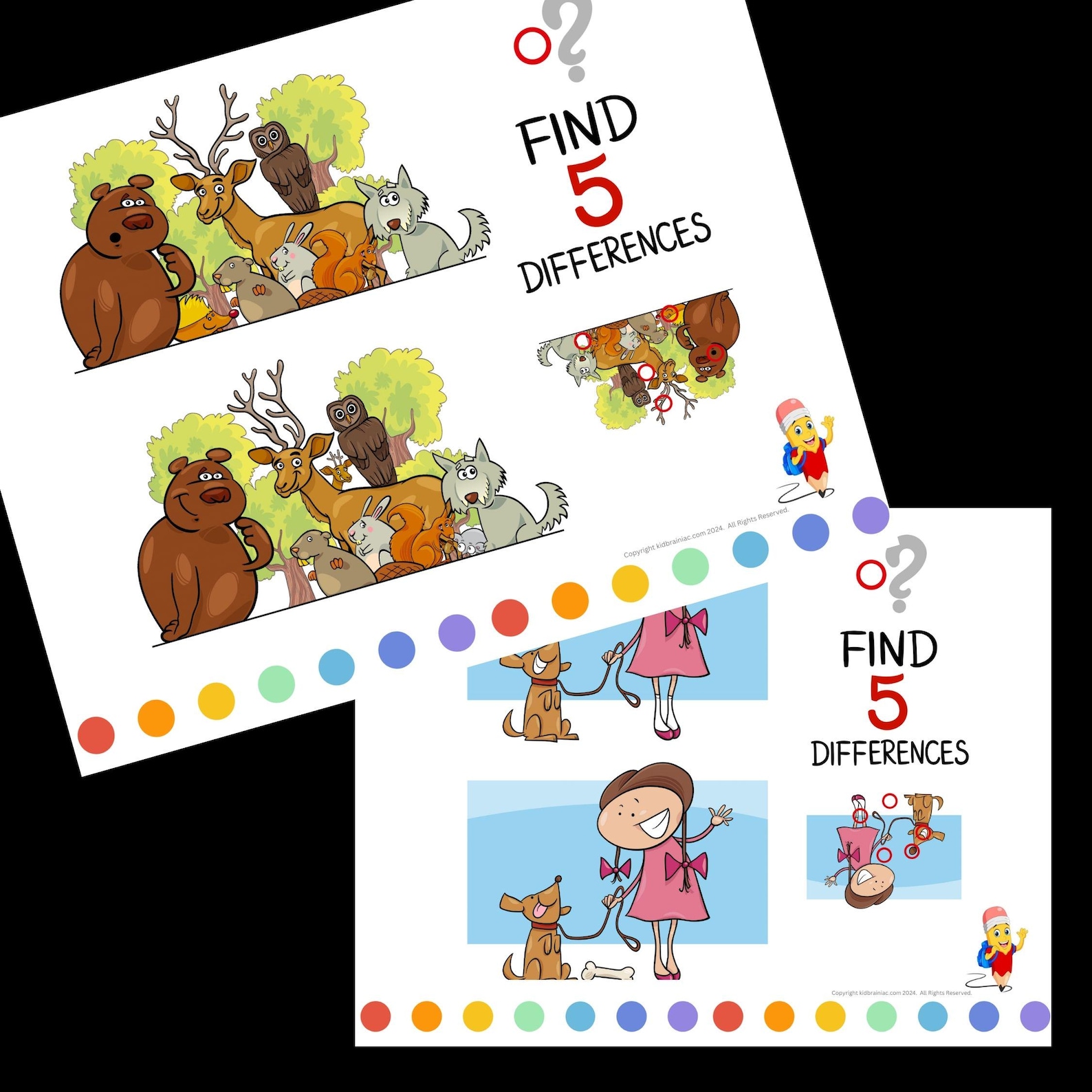 First Grade Find the Difference Activity Book: Brain Games (PDF ...