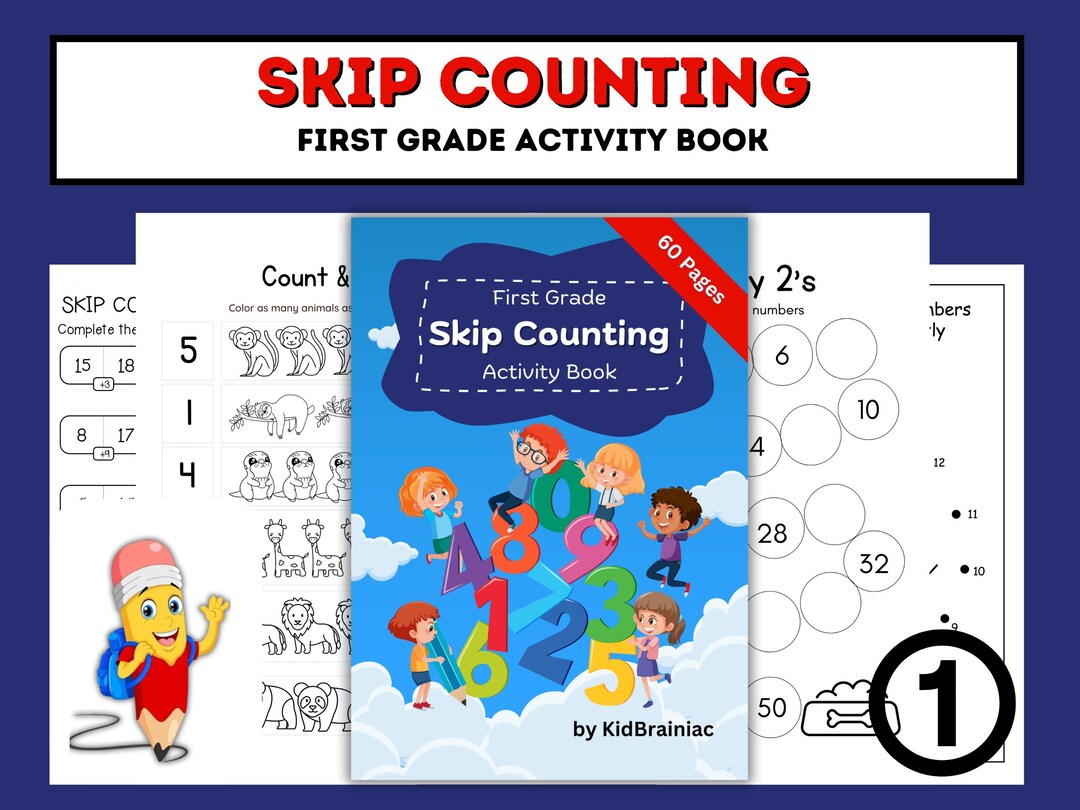 First Grade Skip Counting Activity Book Worksheets Printable Homeschool ...