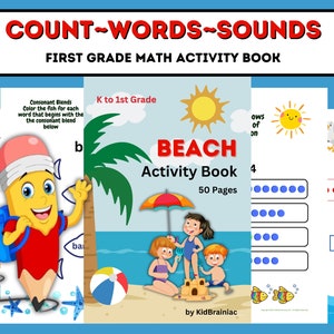 First Grade Summer Activity Book Worksheets Printable Homeschool ...