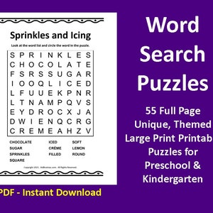 Word Search, Printable Word Search Puzzles for Preschool and ...