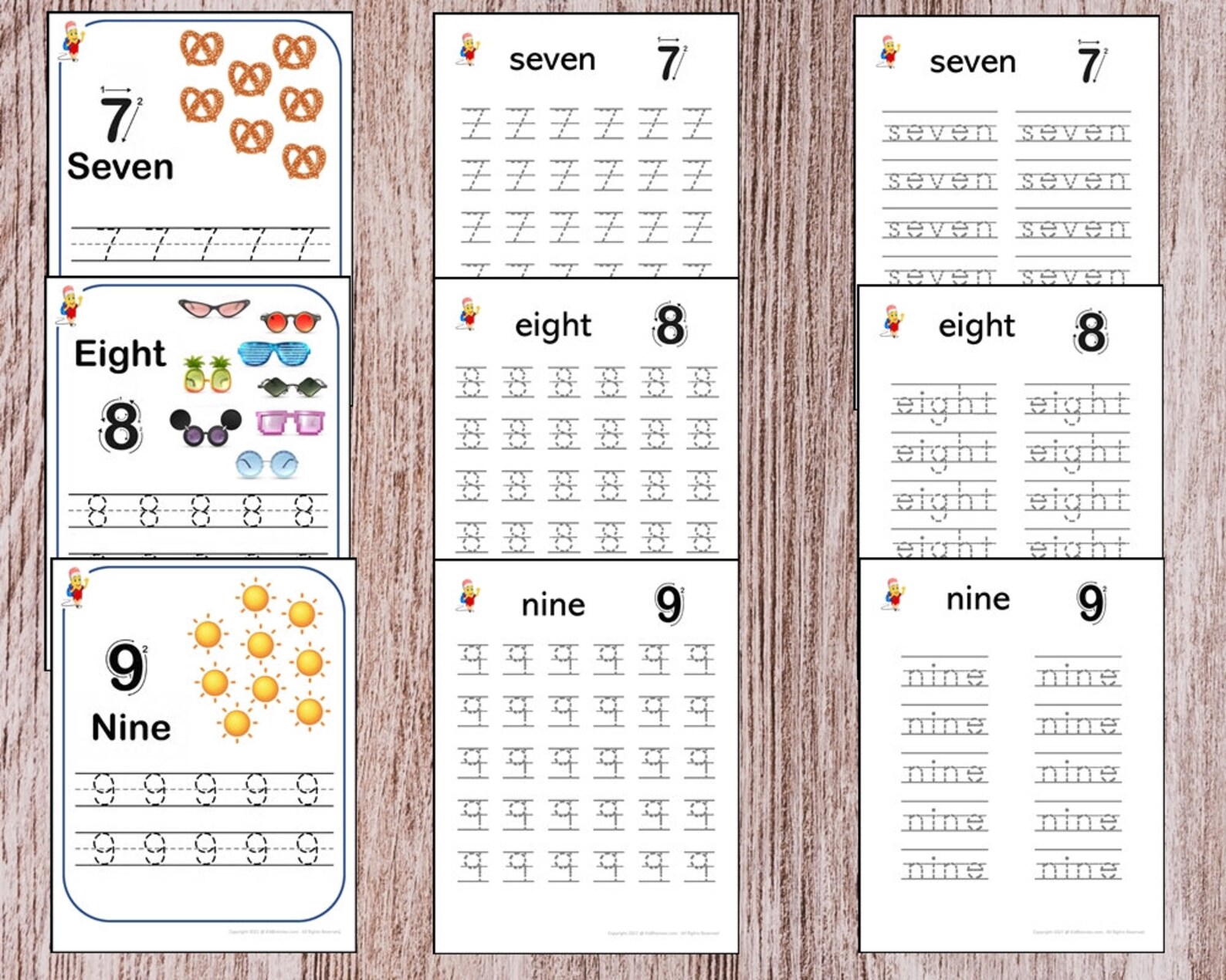 Number Tracing 0-10, Counting and Handwriting Practice, Preschool ...