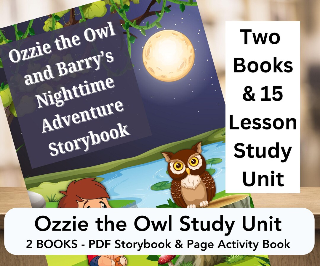 Ozzie the Owl Printable Study Unit Storybook Reading Activity Book ...