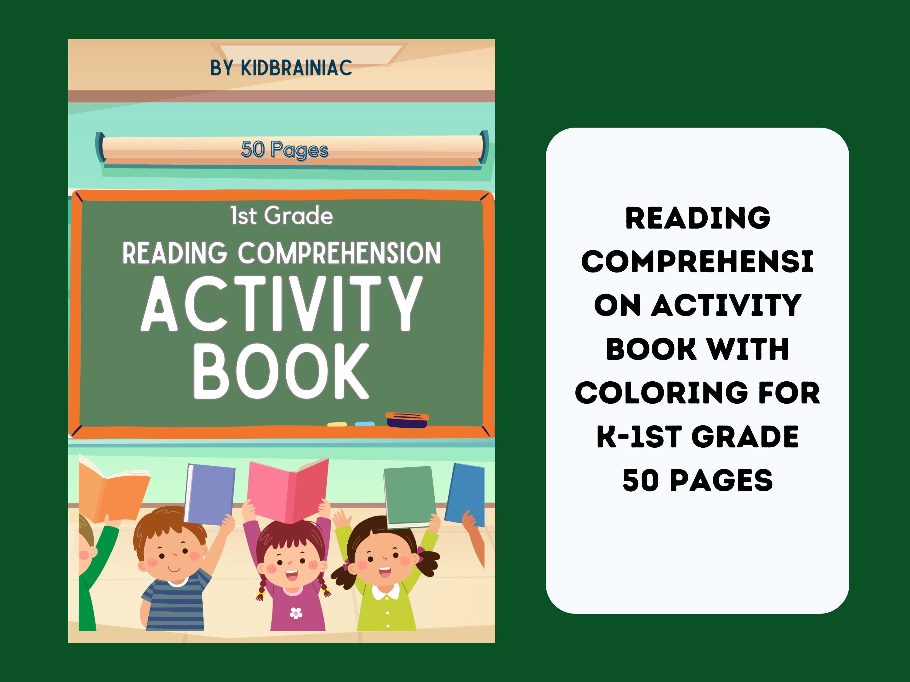 First Grade Reading Comprehension Activity Book Worksheets Printable ...