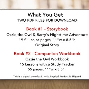 Ozzie the Owl Printable Study Unit Storybook Reading Activity Book ...