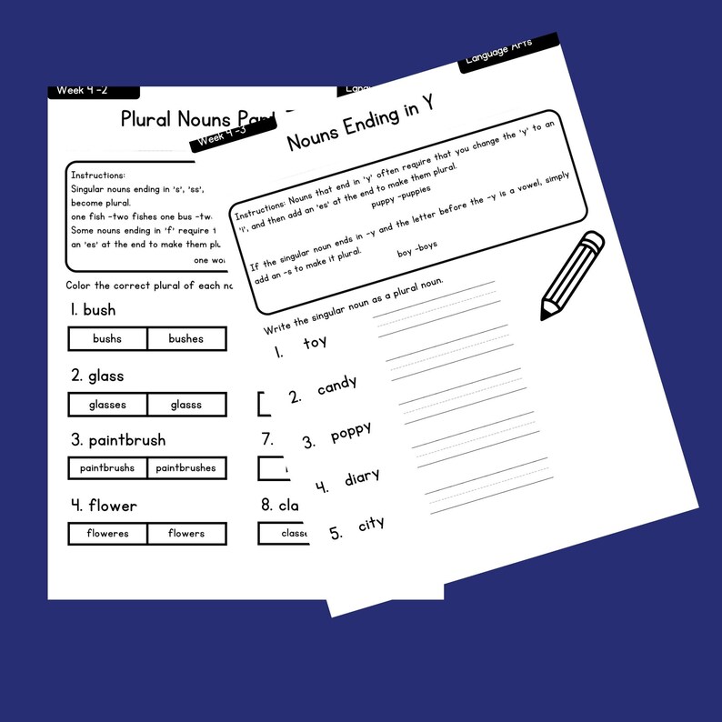 2nd Grade Language Arts Activity Book Writing Reading ELA Homeschool ...