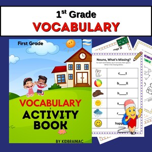 First Grade Vocabulary Activity Book Spelling Sight Words Worksheets ...