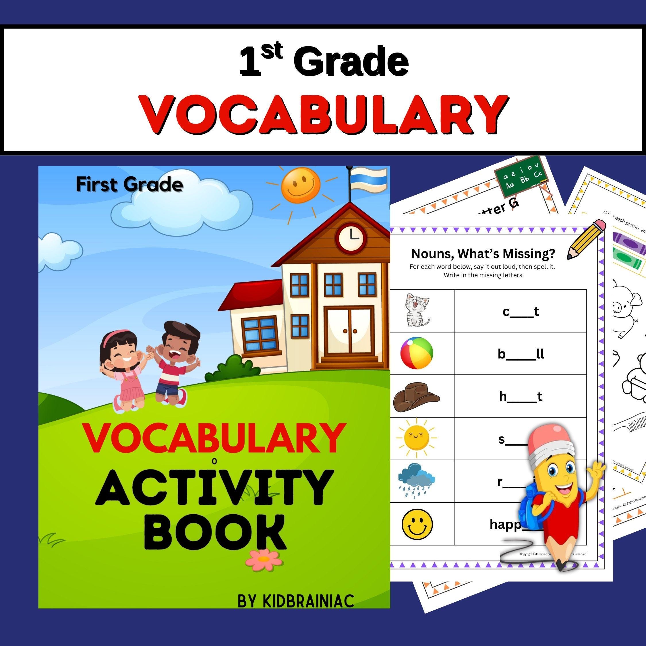 First Grade Vocabulary Activity Book Spelling Sight Words Worksheets ...