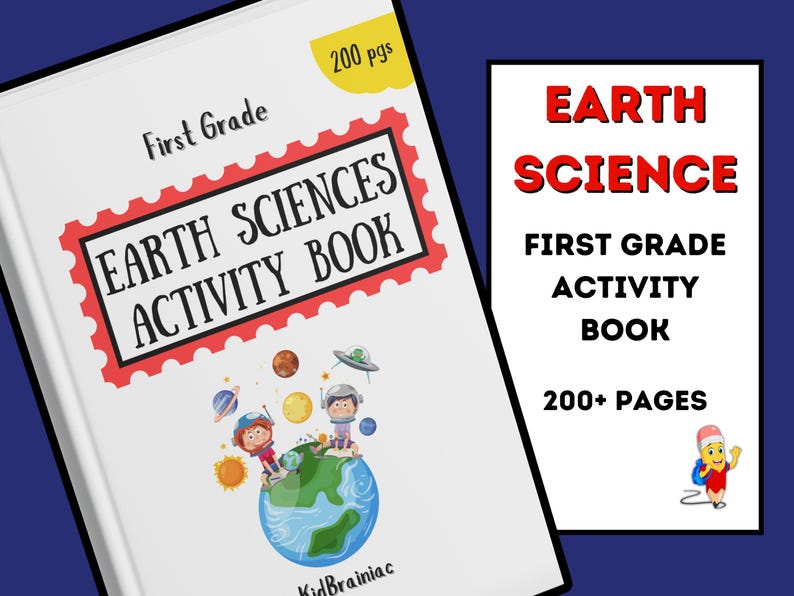 First Grade Science PRINTABLE Activity Book Earth Sciences Lifecycles ...