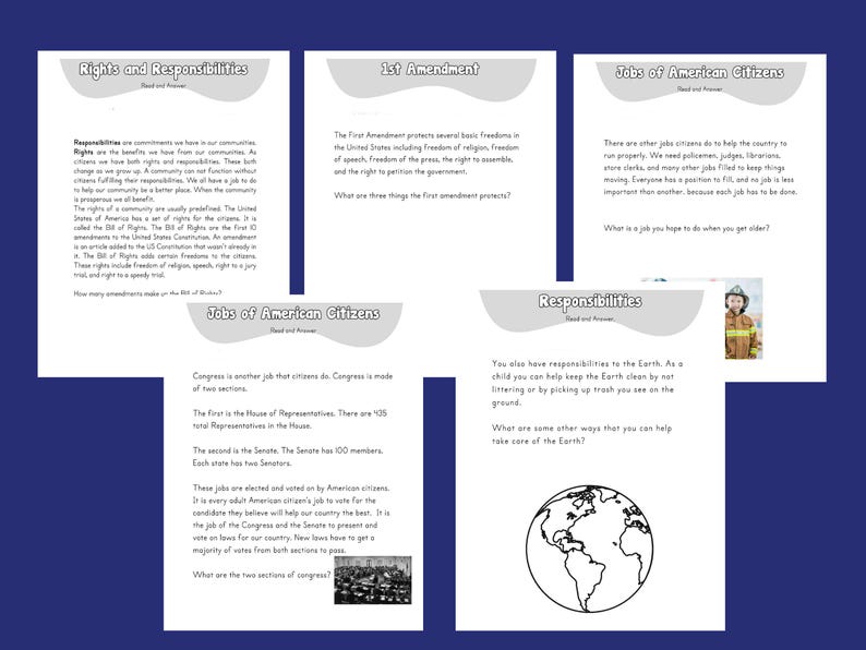 Second Grade Social Studies PRINTABLE Activity Book, 2nd Grade, Reading ...