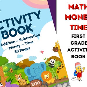 First Grade Zoo Activity Book Worksheets Printable Homeschool Instant ...